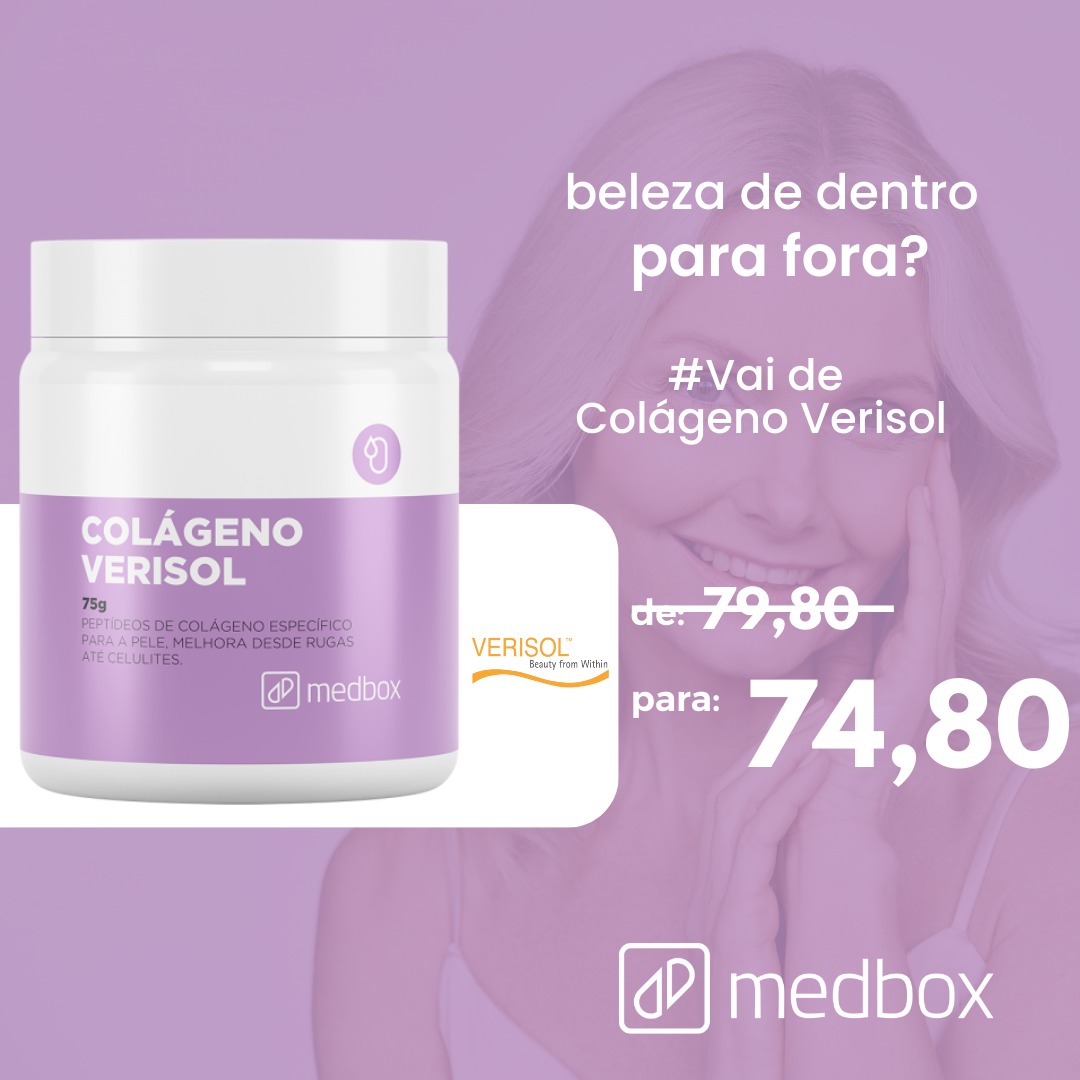 Colágeno Verisol Medbox: essencial para cuidados com a pele